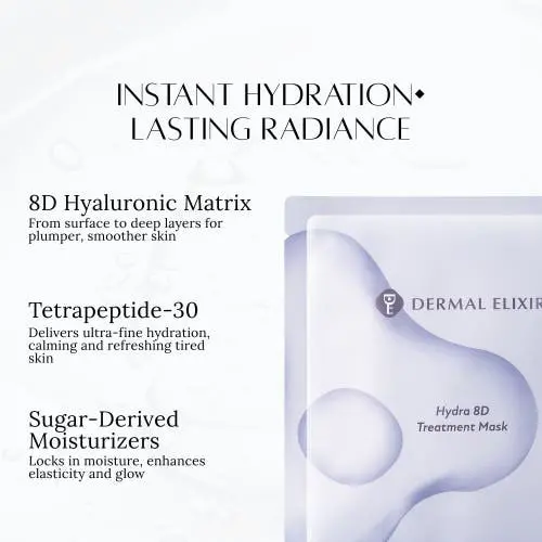 DERMAL ELIXIR Hydra8d Treatment Mask 4x25ml