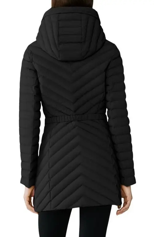 Soia & Kyo Estelle Water Resistant 700 Fill Power Hooded Down Jacket - Black