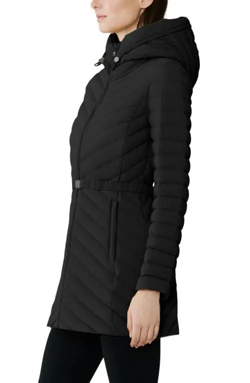 Soia & Kyo Estelle Water Resistant 700 Fill Power Hooded Down Jacket - Black