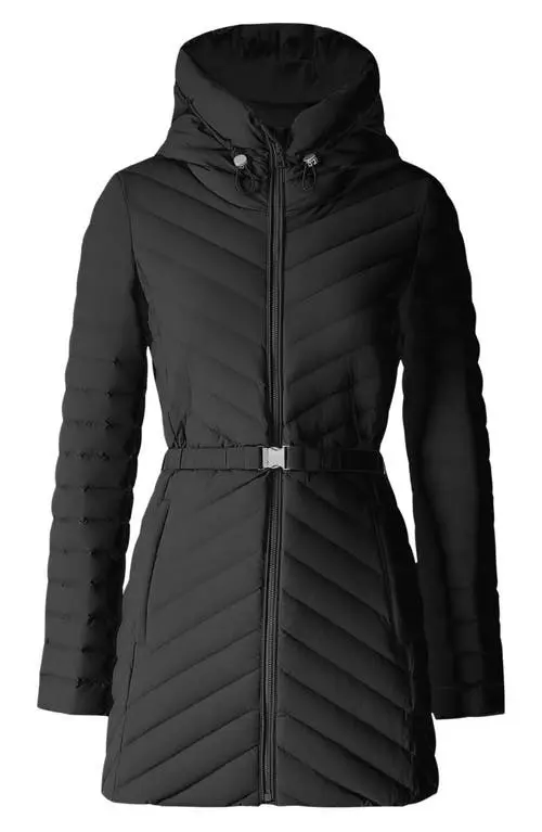 Soia & Kyo Estelle Water Resistant 700 Fill Power Hooded Down Jacket - Black