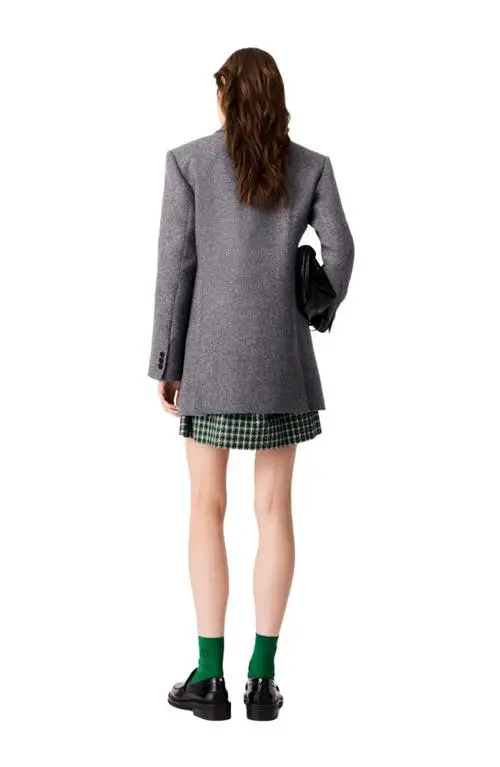 Maje Mid-length Wool Blend Coat