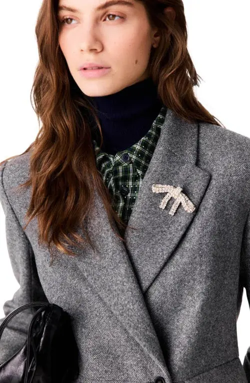 Maje Mid-length Wool Blend Coat