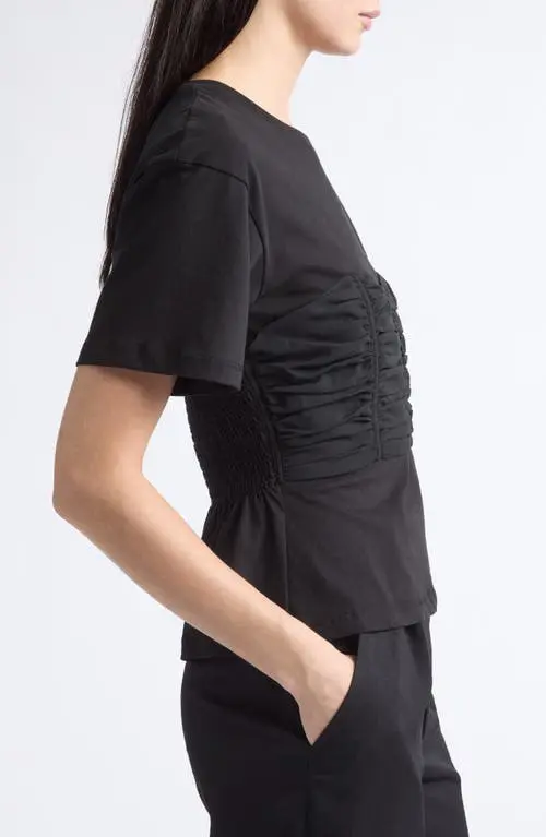 Ulla Johnson Mila Mixed Media Top - Noir
