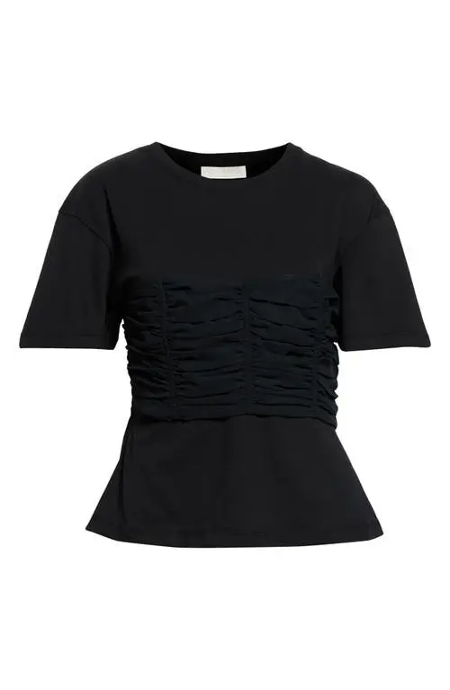 Ulla Johnson Mila Mixed Media Top - Noir