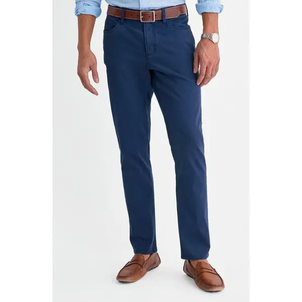 Vineyard Vines Sateen Stretch Five-pocket Pants - Blue Blazer
