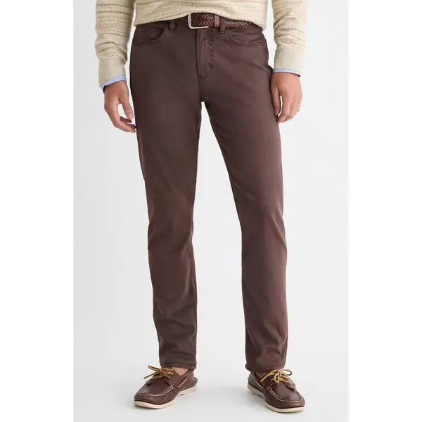 Vineyard Vines Sateen Stretch Five-pocket Pants - Chocolate Lab