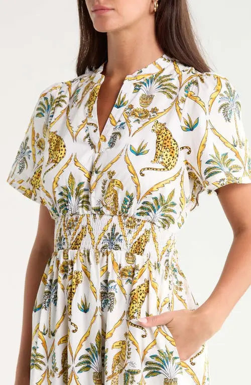SUGARLIPS Belraj Tiered Cotton Poplin Maxi Dress