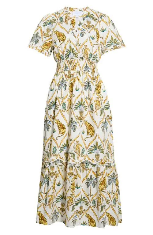 SUGARLIPS Belraj Tiered Cotton Poplin Maxi Dress