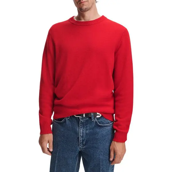 Rag & Bone Vernon Cashmere Crewneck Sweater - Red