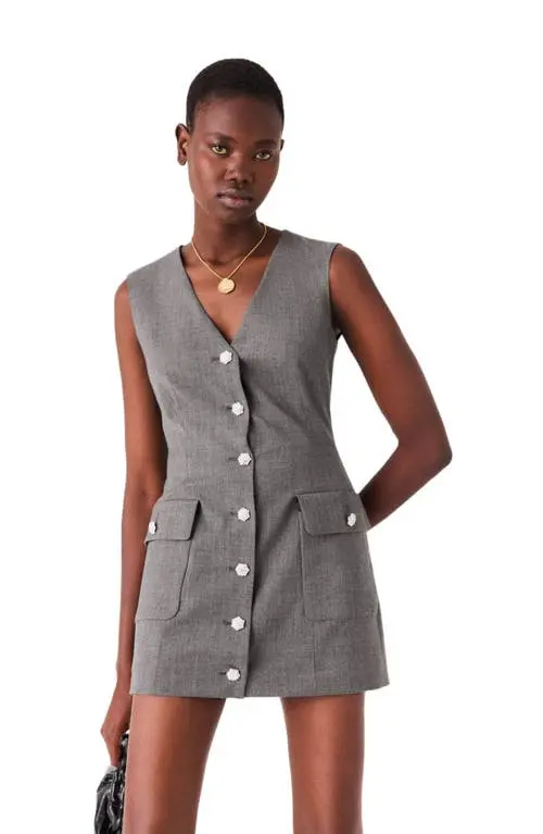 Maje Jewel Button Tailored Jumpsuit
