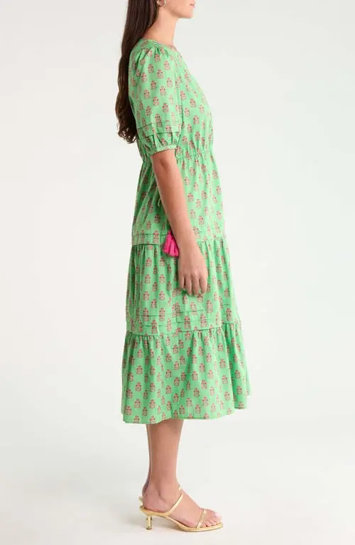 SUGARLIPS Darley Floral Tiered Cotton Dress