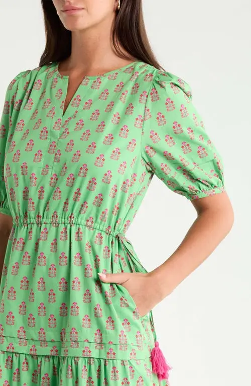 SUGARLIPS Darley Floral Tiered Cotton Dress