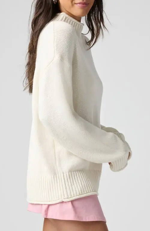 FLORENCE BY MILLS Roll With It Mock Neck Sweater - Jet Stream