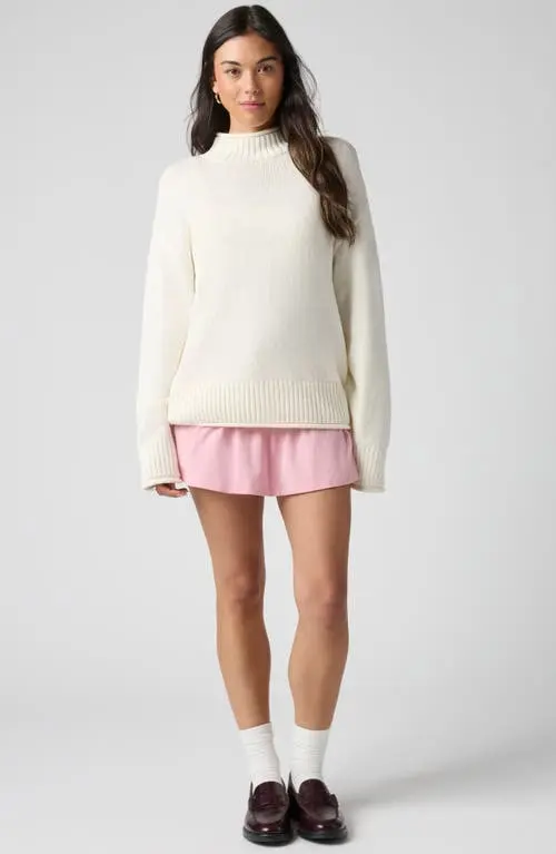 FLORENCE BY MILLS Roll With It Mock Neck Sweater - Jet Stream