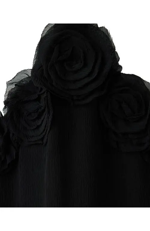 Mango Halter Neck Maxi Dress With Floral Detail