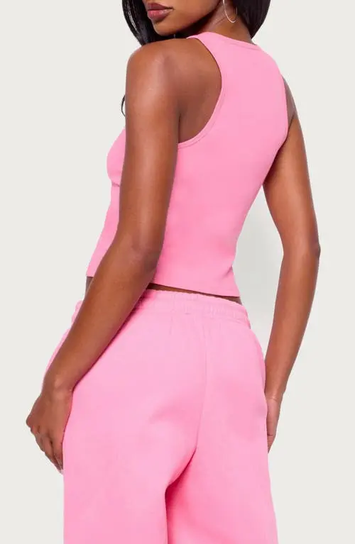 EDIKTED Francie Crop Stretch Cotton Rib Tank