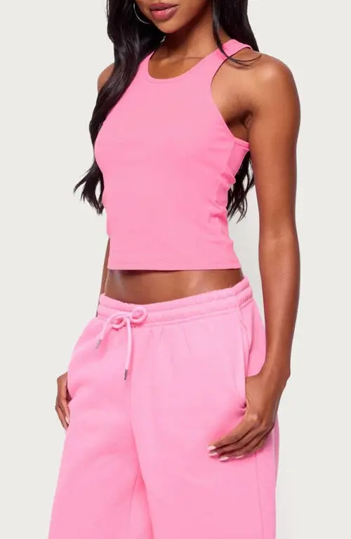 EDIKTED Francie Crop Stretch Cotton Rib Tank