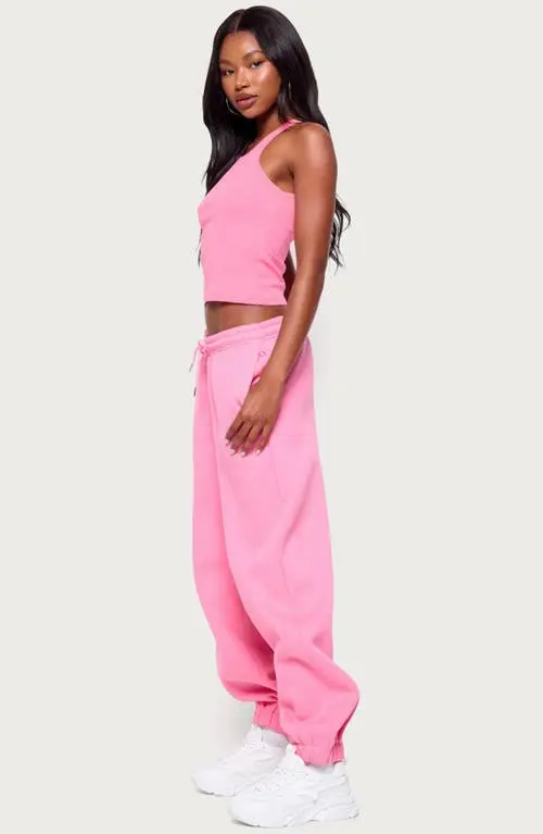 EDIKTED Francie Crop Stretch Cotton Rib Tank