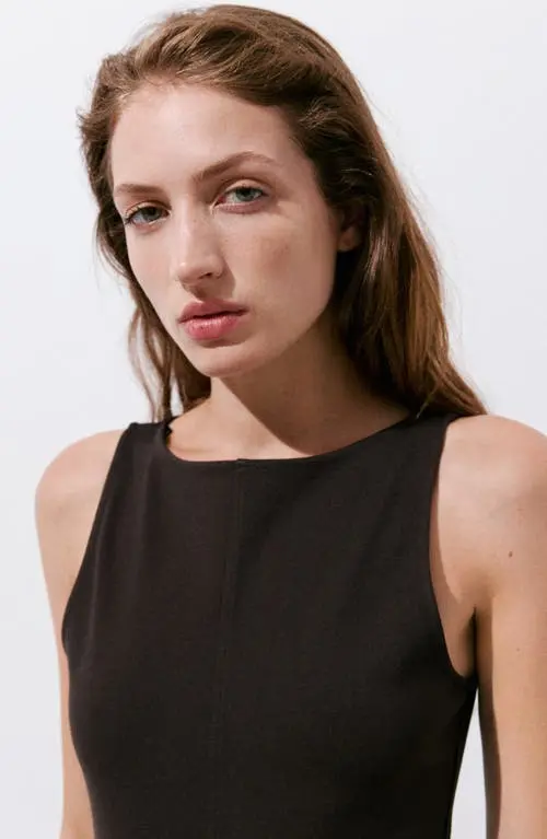 Mango Flounce Hem Knit Minidress