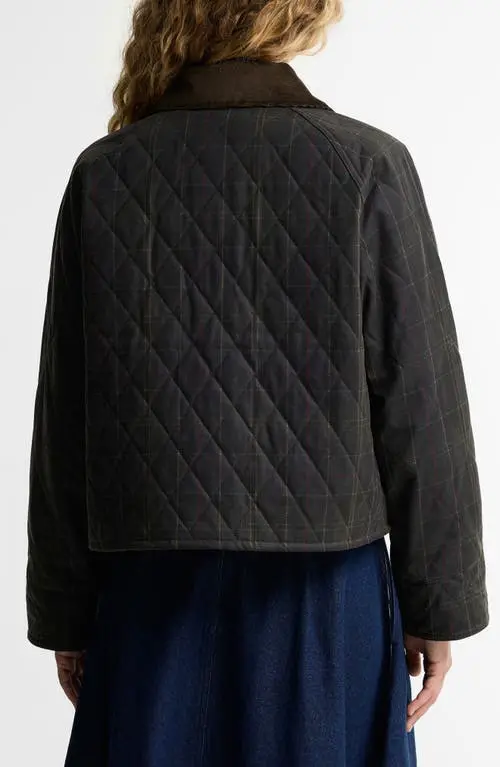Barbour Tartan Reimagined Icon Quilted Waxed Cotton Jacket