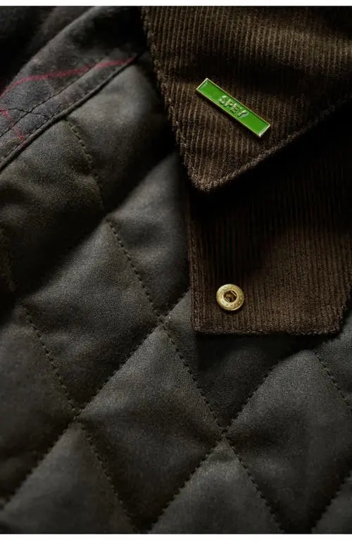 Barbour Tartan Reimagined Icon Quilted Waxed Cotton Jacket