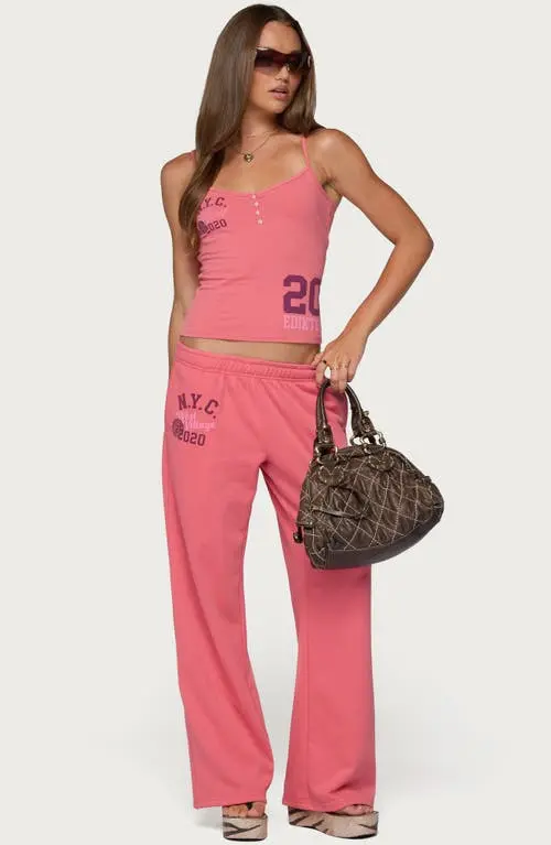 EDIKTED 2020 Henley Tank Top