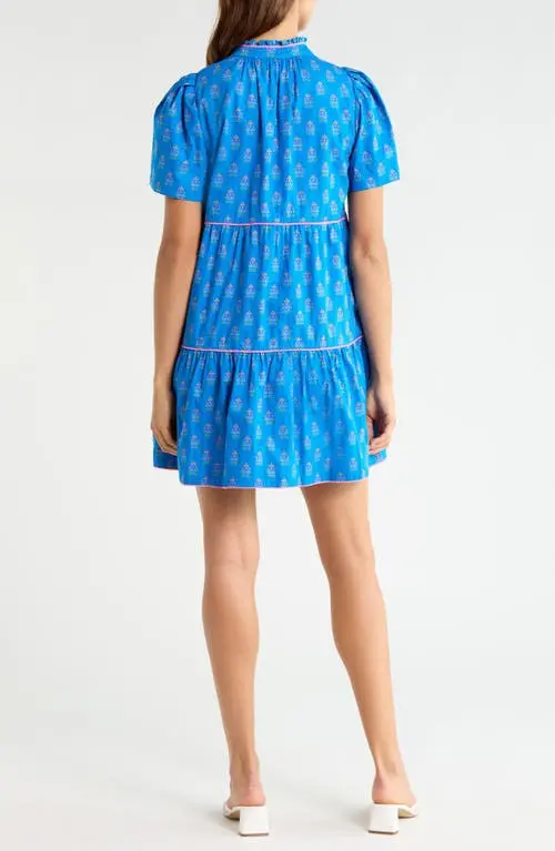 SUGARLIPS Candace Floral Tiered Cotton Minidress