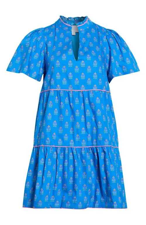 SUGARLIPS Candace Floral Tiered Cotton Minidress