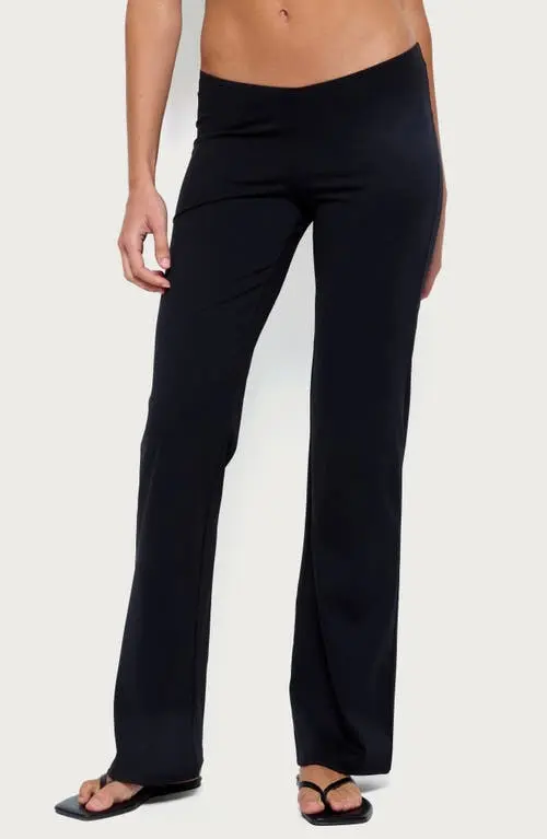 EDIKTED Anika Scooped Straight Leg Pants - Black