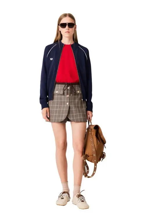 Maje Zipped Cardigan - Navy