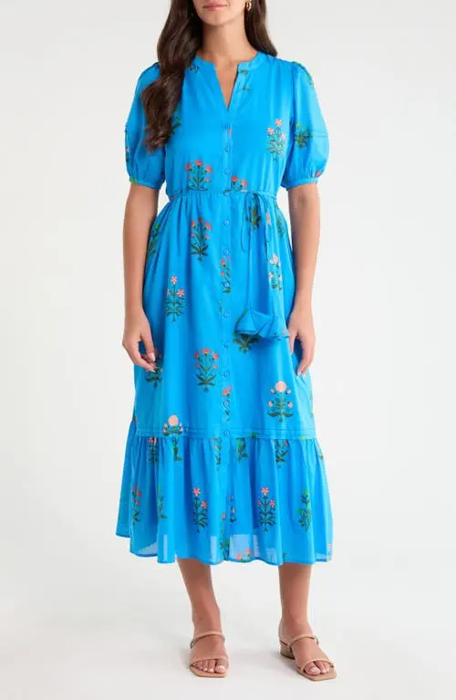 SUGARLIPS Lizeth Placed Floral Cotton Shirdress