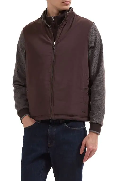Bugatchi Reversible Knit Vest - Chocolate