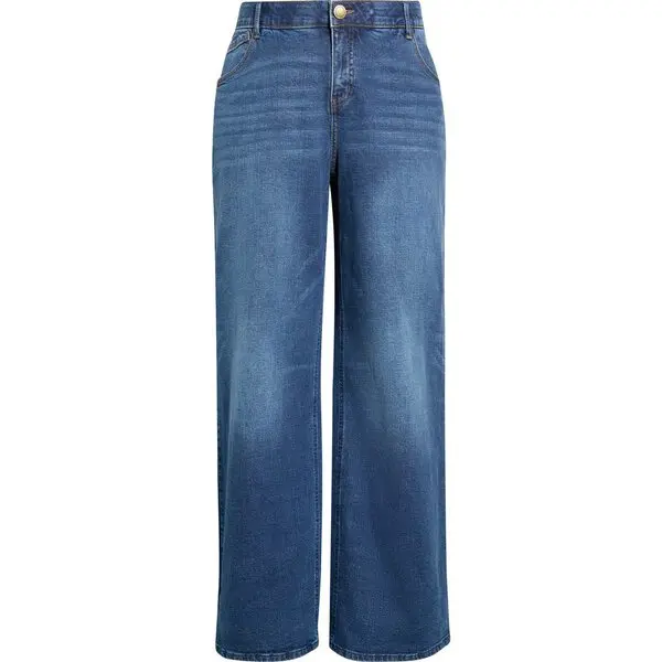 Wit & Wisdom Sam High Waist Wide Leg Jeans - Blue
