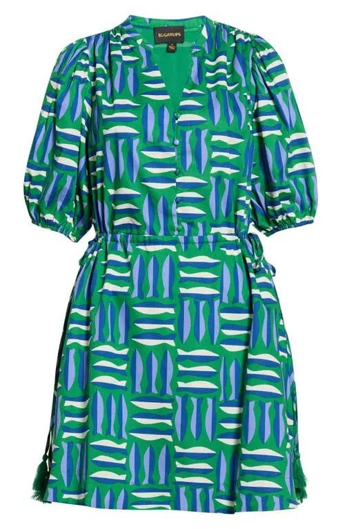SUGARLIPS Hesper Marlin Print Cotton Minidress