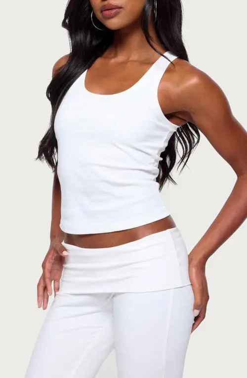 EDIKTED Ailsa Ribbed Built-in Bra Tank
