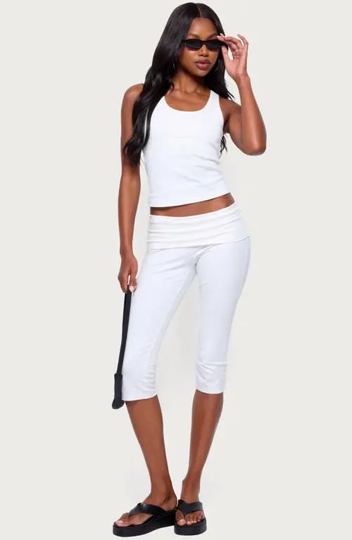 EDIKTED Ailsa Ribbed Built-in Bra Tank