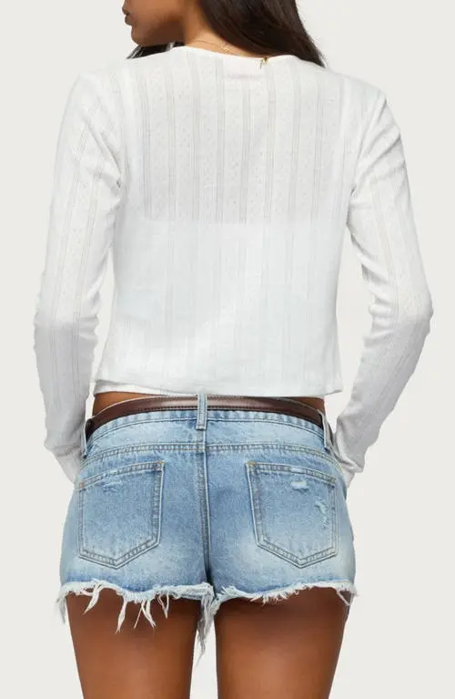 EDIKTED Adie Pointelle Cardigan