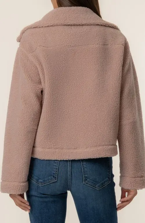 Kut From The Kloth Dena Faux Shearling Zip Jacket - Blush