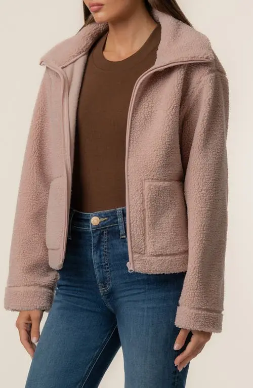 Kut From The Kloth Dena Faux Shearling Zip Jacket - Blush