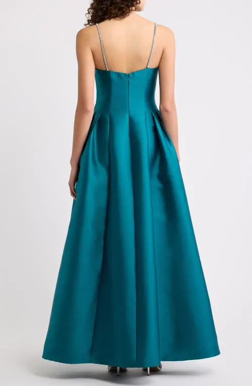 Eliza J Embellished Strap Drop Waist Ballgown