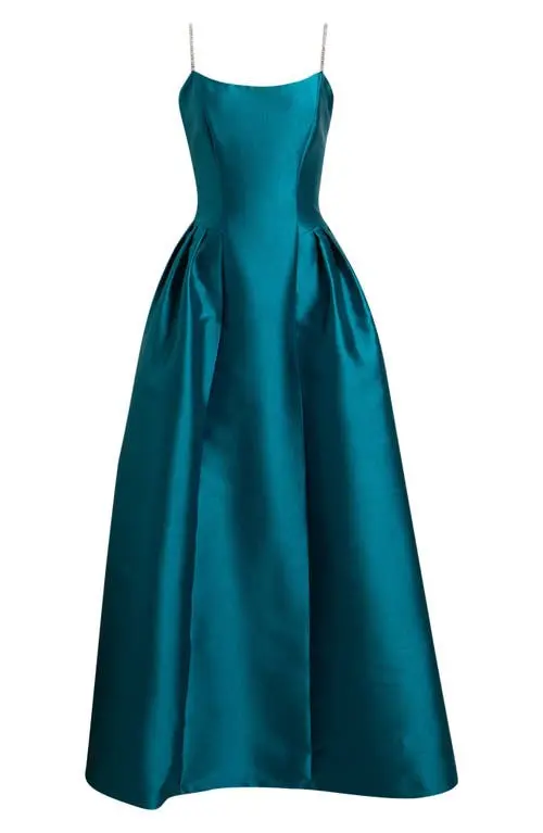 Eliza J Embellished Strap Drop Waist Ballgown