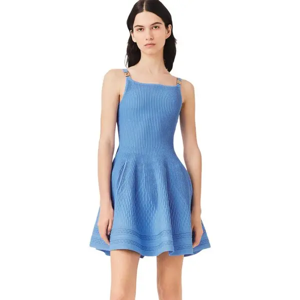Maje Short Knit Dress - Blue