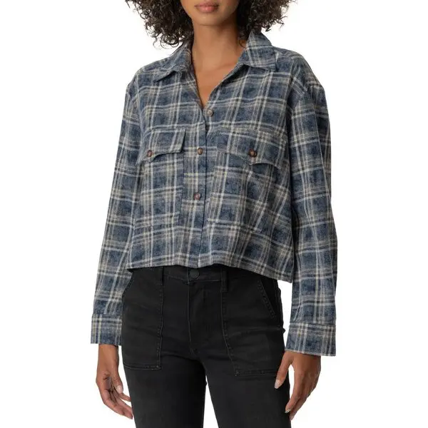 Kut From The Kloth Mira Boxy Plaid Shirt - Blue