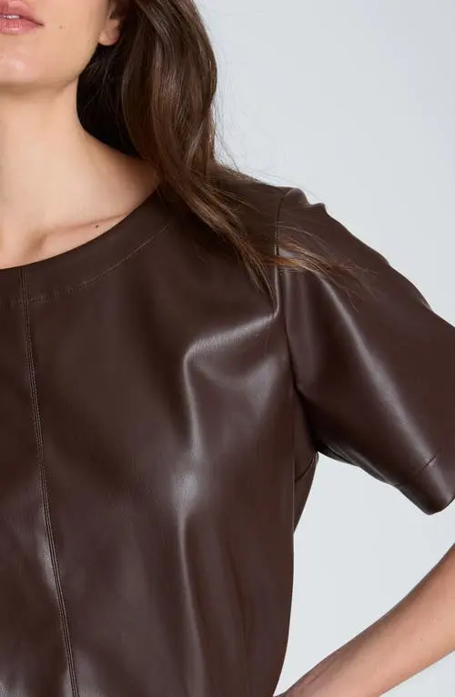 KENNETH COLE Faux Leather Crop Top