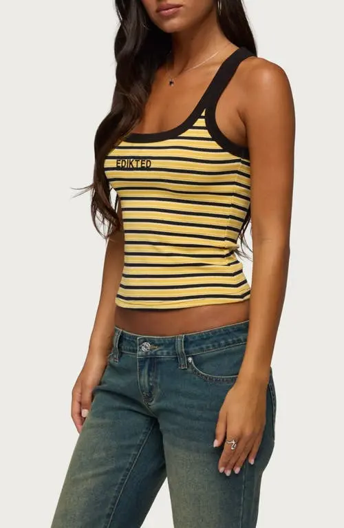 EDIKTED Energy Stripe Rib Tank