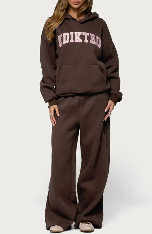 EDIKTED Glow Rhinestone Graphic Hoodie