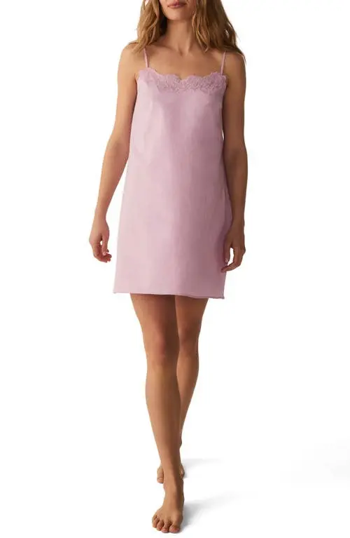 PETITE PLUME Fleur Cotton Voile Slip Nightgown - Lilac