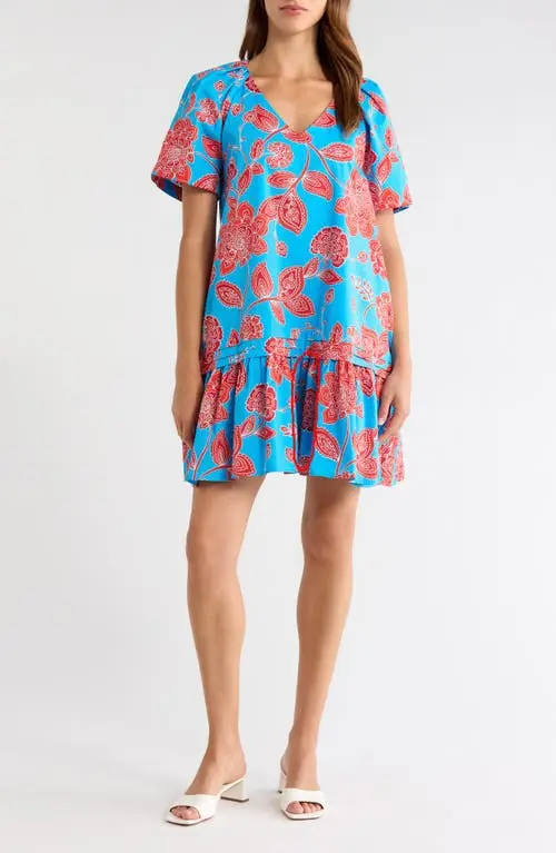 SUGARLIPS Ripon Floral Seruma Drop Waist Shift Dress