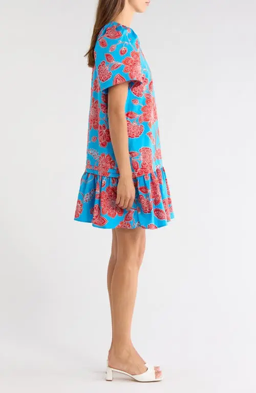 SUGARLIPS Ripon Floral Seruma Drop Waist Shift Dress
