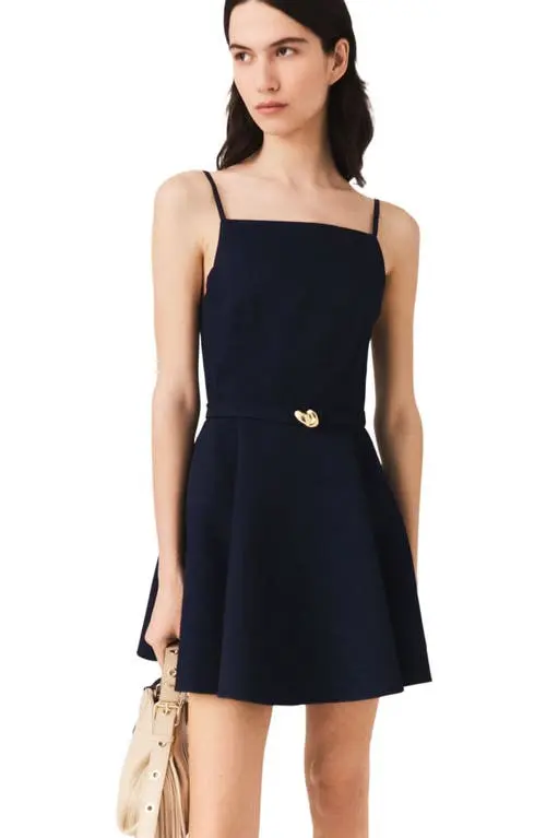 Maje Flared Dress With Straps